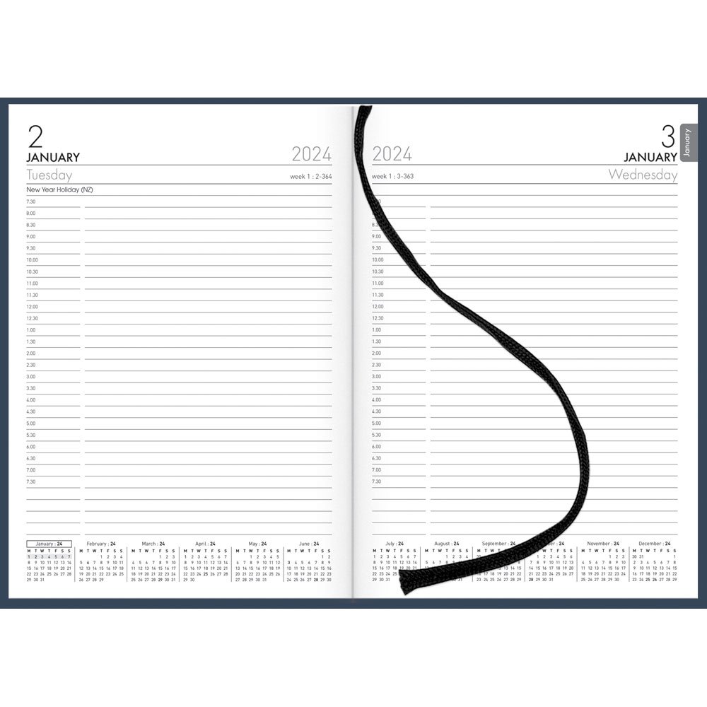 DIARY 2024 Collins Diary A51A Navy Appointment Even Year - Stationery ...
