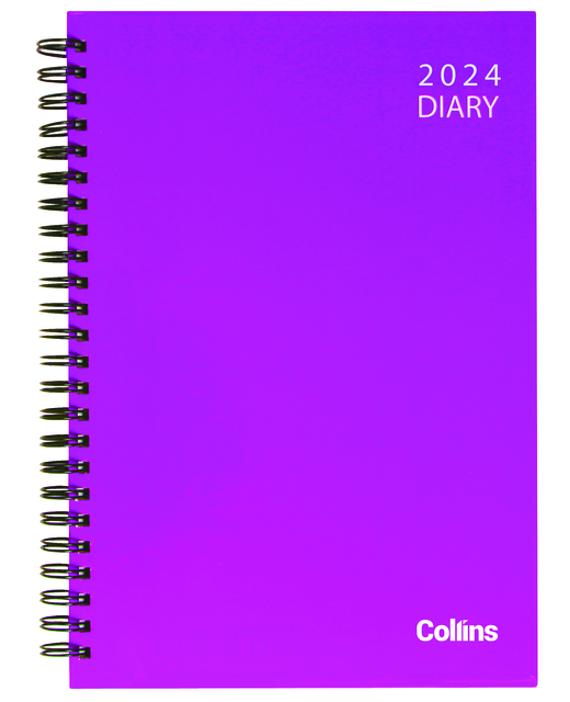 DIARY 2024 Collins Diary A53 Vivid Wiro Hardcover Even Year ...