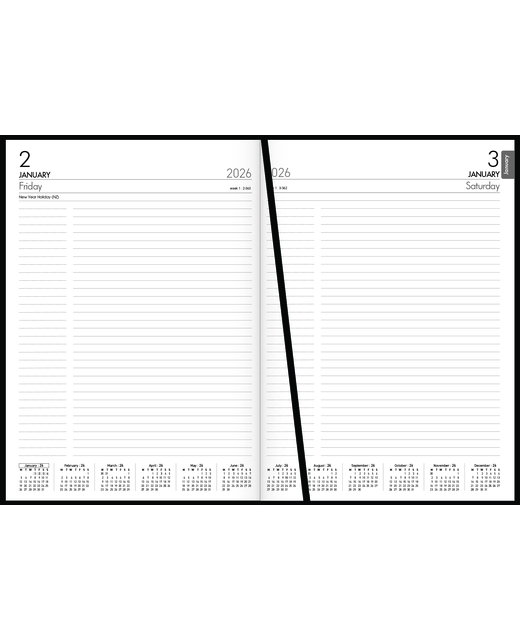 DIARY 2026 Collins Diary A41 Black Even Year - Stationery-Diaries ...