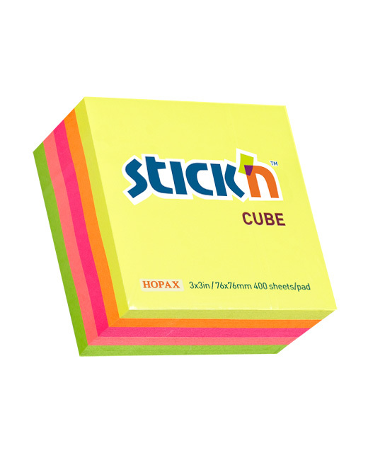 Stick'n Note Cube 76X76mm 400 Sheets - Stationery-General : Onehunga ...