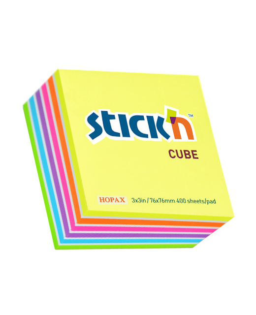 Stick'n Note Cube 76X76mm Respostionable - Stationery-General ...