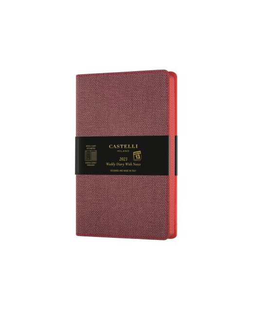 CASTELLI 2023 HARRIS DIARY MAPLE RED - Stationery-Diaries : Onehunga ...