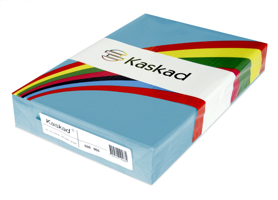 Kaskad Paper, 80gsm, A4, Packet of 500 - Peacock Blue - Stationery ...