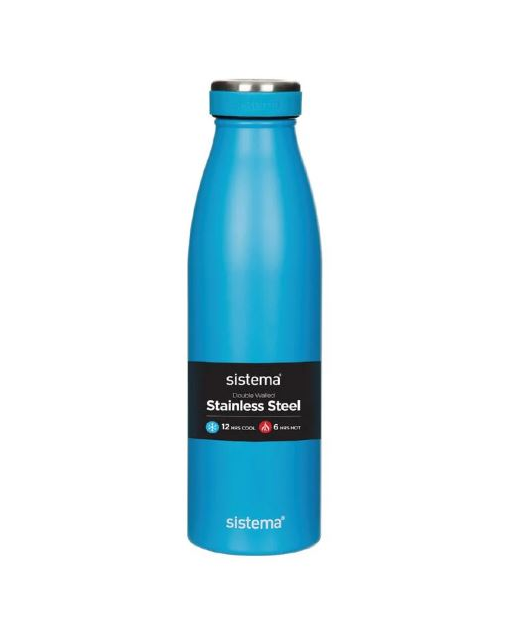 Sistema Water Bottle Stainless Steel 500ml School Stationery Bags