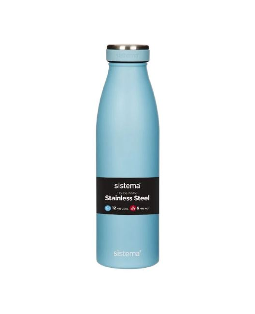 Sistema Water Bottle Stainless Steel 500ml School Stationery Bags