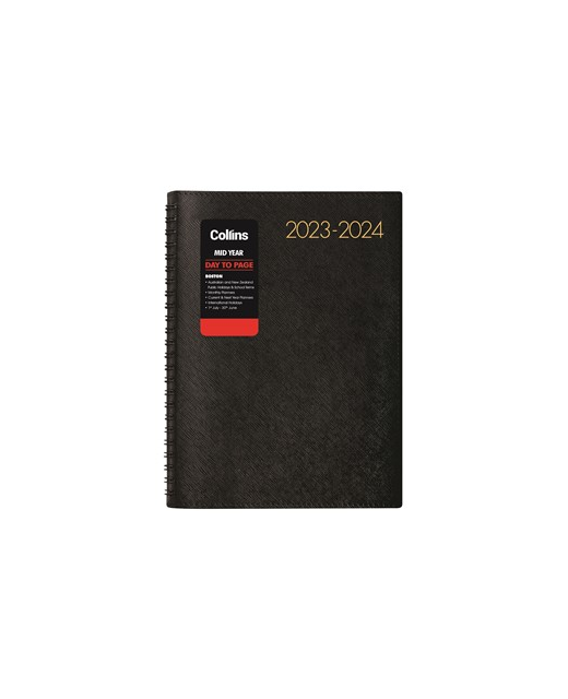 COLLINS MID YEAR 2023 2024 BOSTON DIARY A51 DAY TO PAGE SPIRAL ...