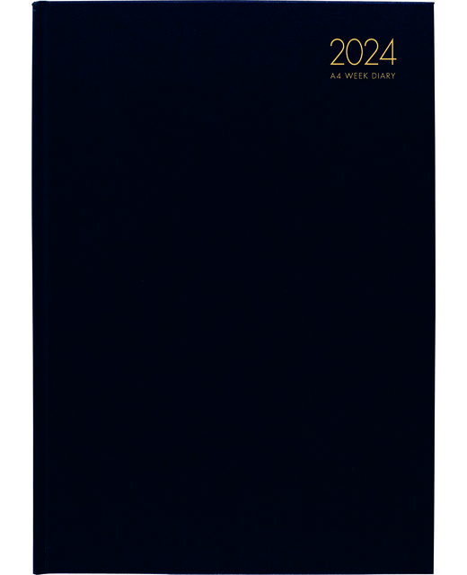 DIARY 2024 Milford Windsor A43 Week To View Diary Black Even Year ...