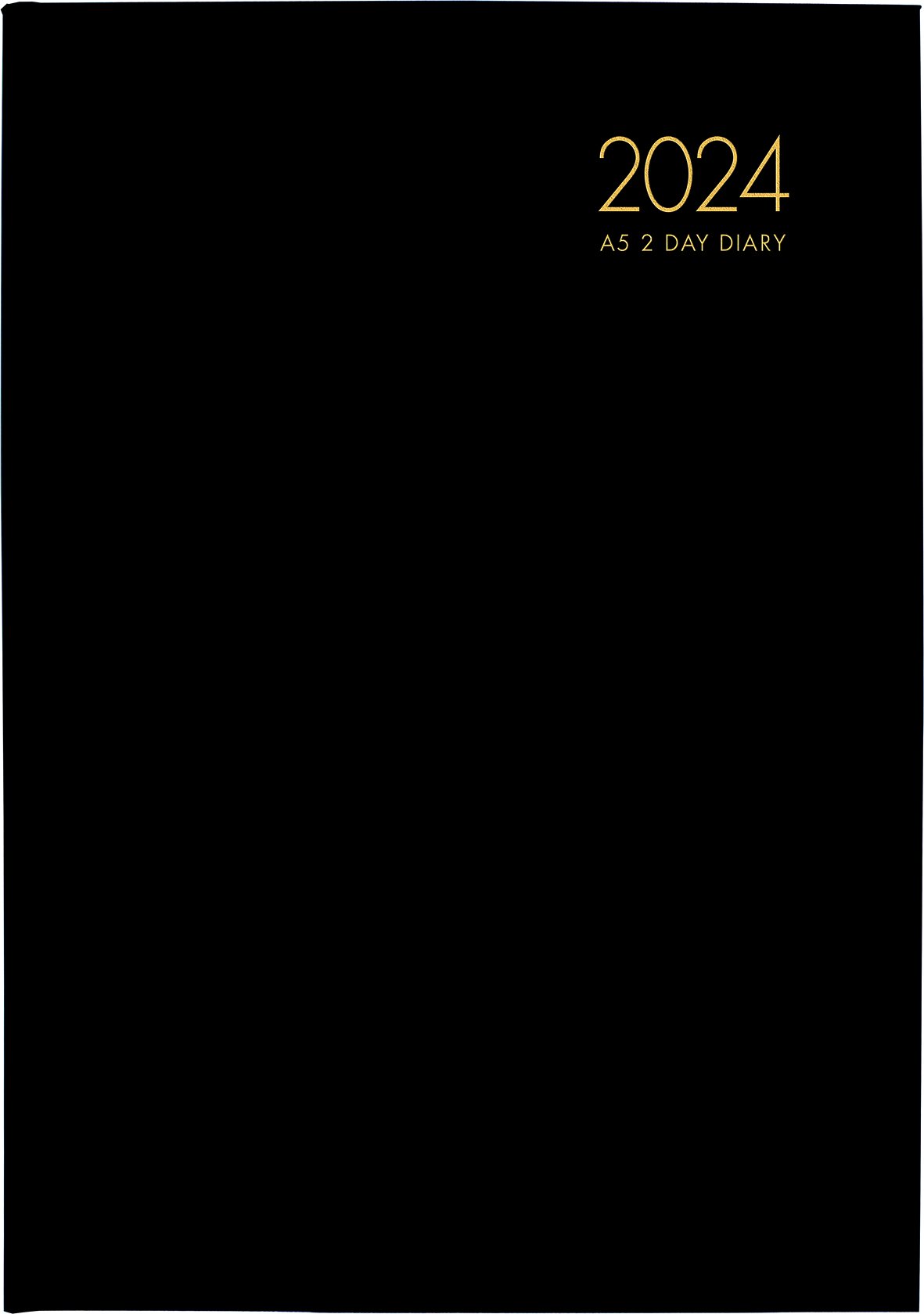 DIARY 2024 Milford Windsor A42 2 Day To Page Diary Black Even Year ...