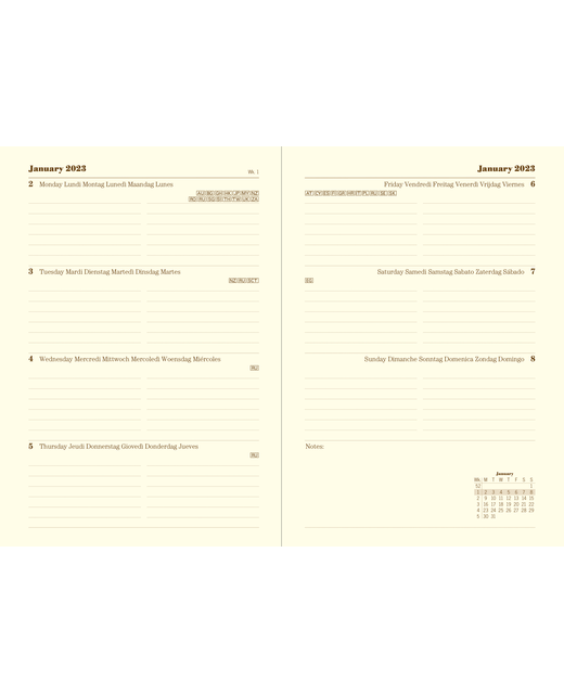 DIARY 2024 Letts of London Diary Baroque A5 Week to View Red Even Year ...