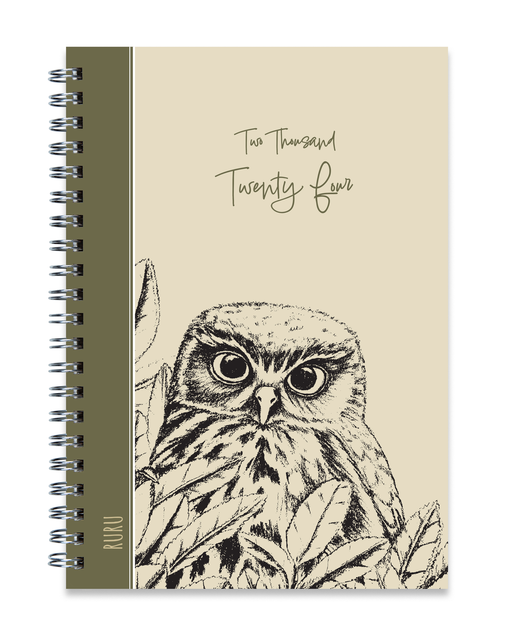 DIARY 2024 Kanuka Glen Art A53 Wiro Diary 2024 Ruru - Stationery ...
