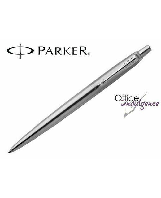 Parker Jotter Pen Stainless Steel Chrome Trim Body Blue Ink ...