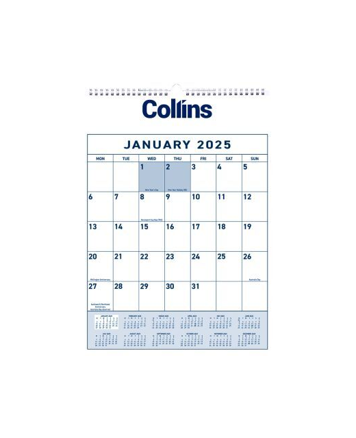 2025 Collins Calendar One Month To View Wiro - Gifts & Greeting Cards ...