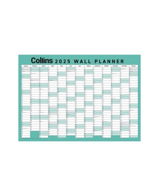 2025 Collins Wallplanner A2 Laminated - Stationery-Diaries : Onehunga ...
