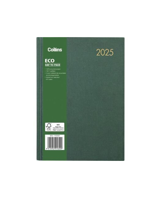 2025 Collins Eco A51 Day Per Page Diary - Stationery-Diaries : Onehunga ...
