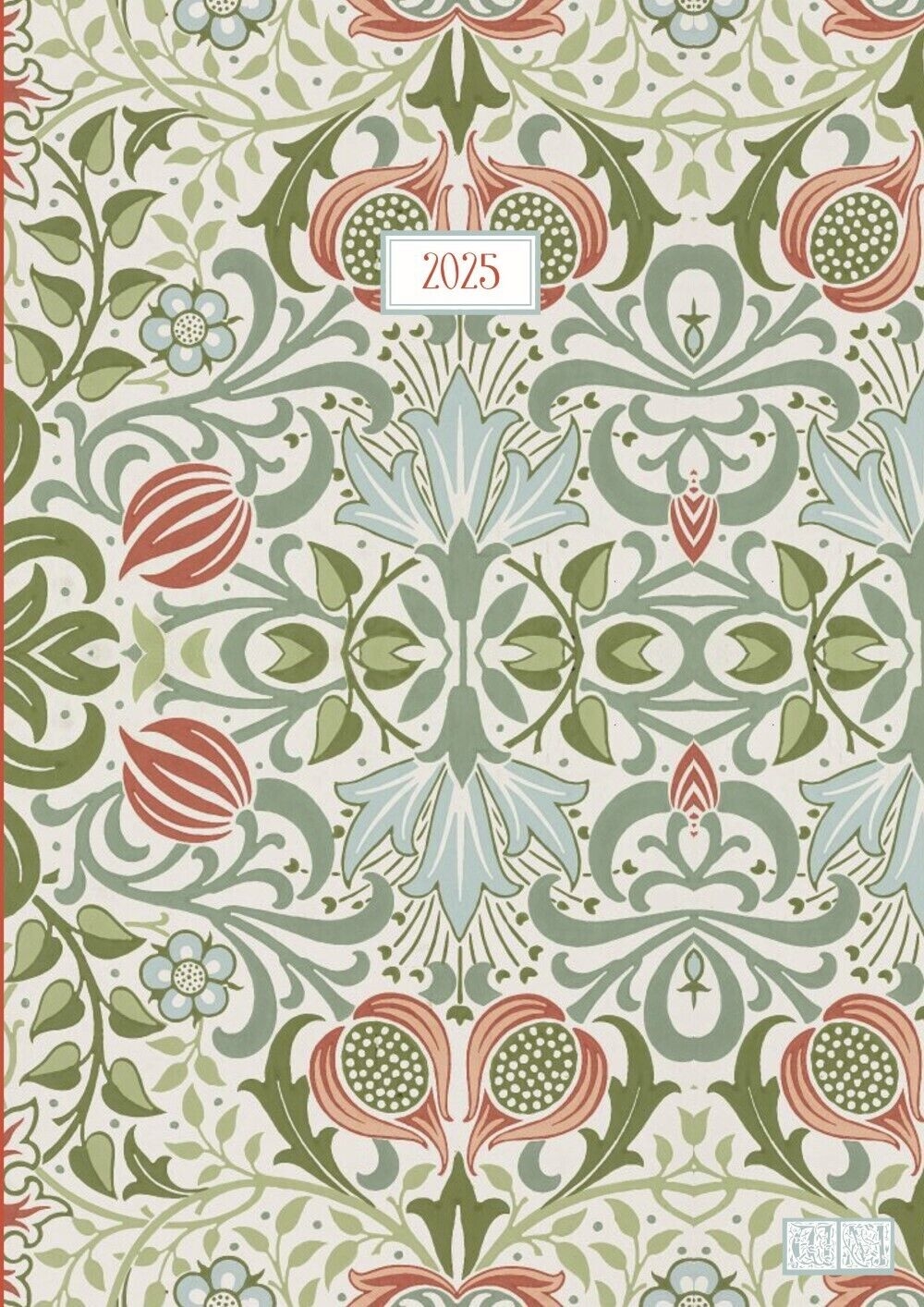 DIARY A5 PADDED 2025 WILLIAM MORRIS - Stationery-Diaries : Onehunga ...