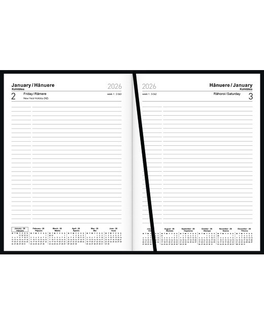 DIARY 2026 Collins Diary A51 English Maori Even Year - Stationery ...