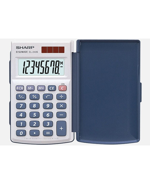 SHARP EL243S SOLAR SMALL PERSONAL CALCULATOR WITH COVER - Stationery ...