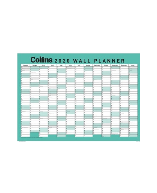 2020 Collins A2 Laminated Wallplanner - Stationery-Diaries : Onehunga ...