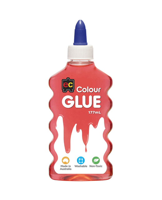 EC COLOURED GLUE 177ml RED - Stationery-Arts & Crafts : Onehunga Books ...