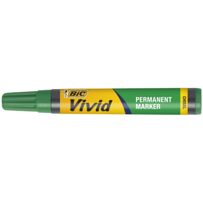 Marker Permanent Bic Vivid Chisel Green Stationery Writing Onehunga Books Stationery BIC PERMANENT MARKERS OPTIONAL BTS2023