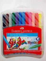FIESTA FIBER TIP PENS FABER 12 PK - Stationery-Writing : Onehunga Books ...